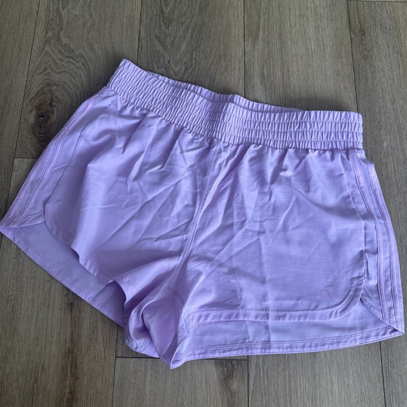 adidas | Shorts | Adidas Pacer Shorts Womens Lilac Stripes High Rise ...